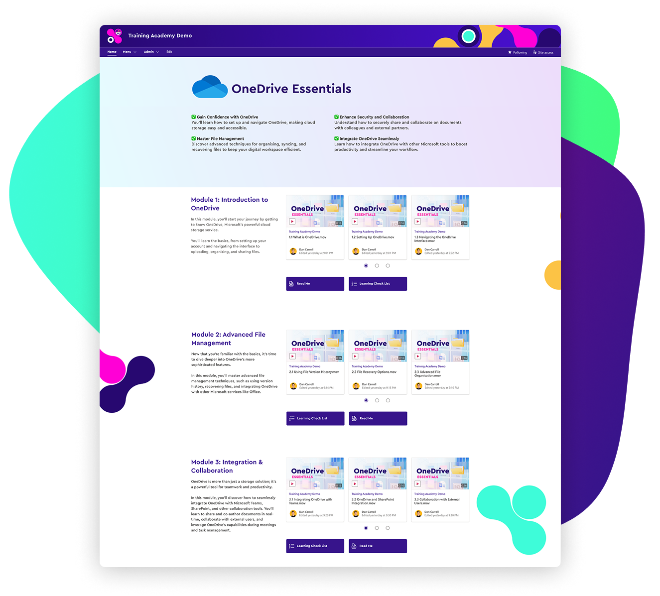 SharePoint Training & Education Platform Site